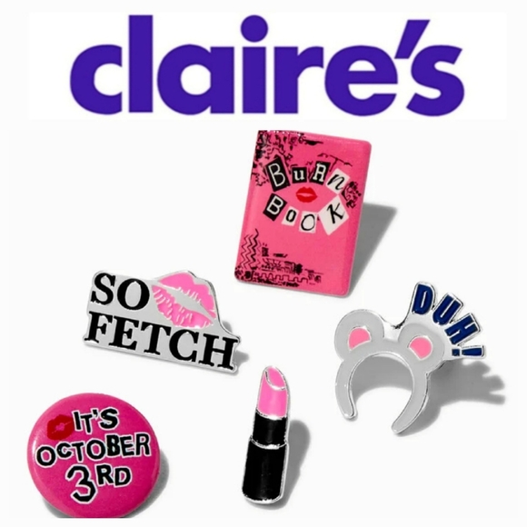 Claire's | Jewelry | Mean Girls X Claires So Fetch Pin Set 5 Pack ...